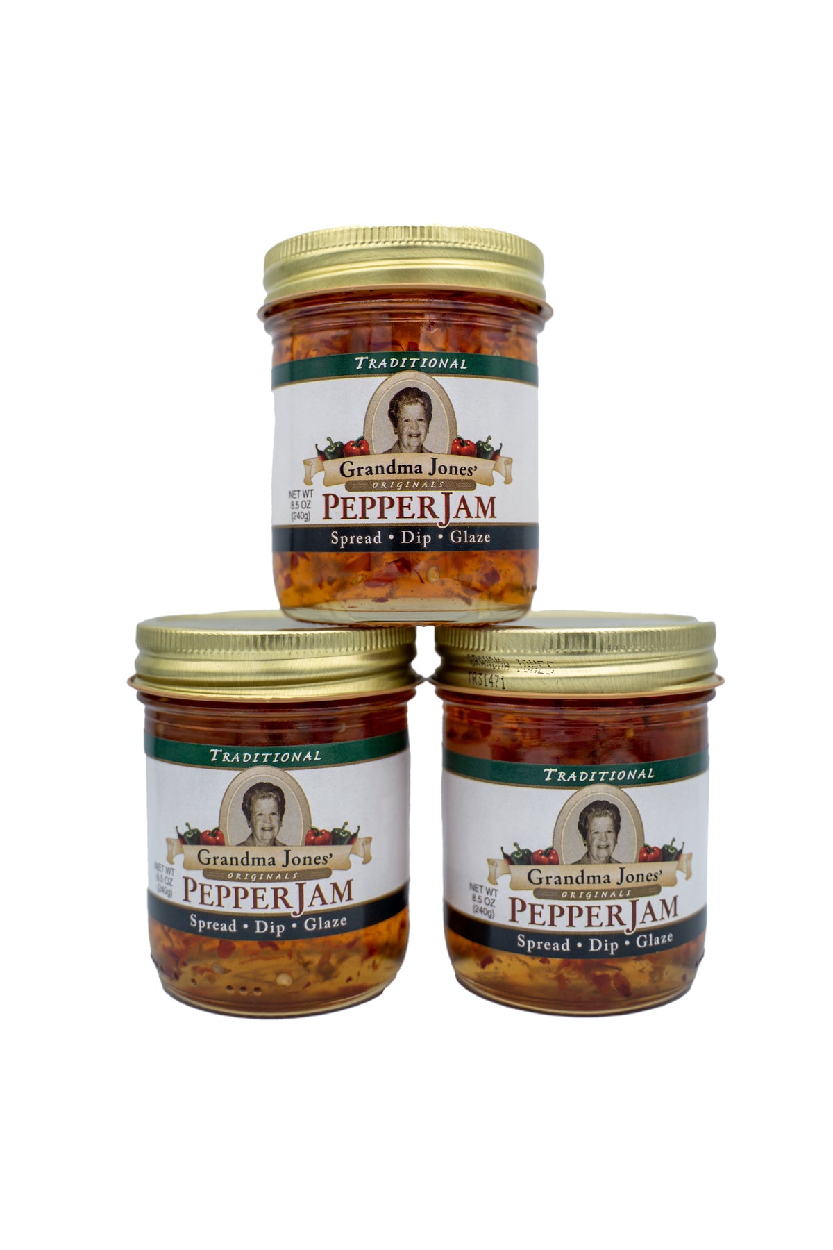 Traditional Flavor Pepper Jelly Three Pack (8 oz jars) - Grandma Jones ...